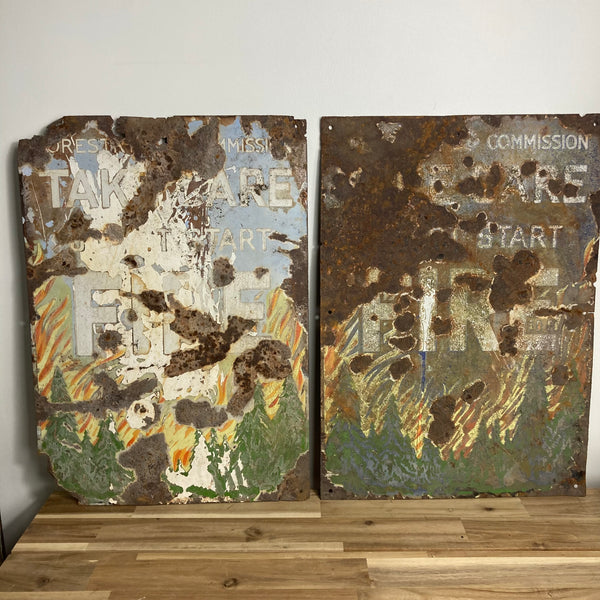 Distressed metal sign - Considered Living UK